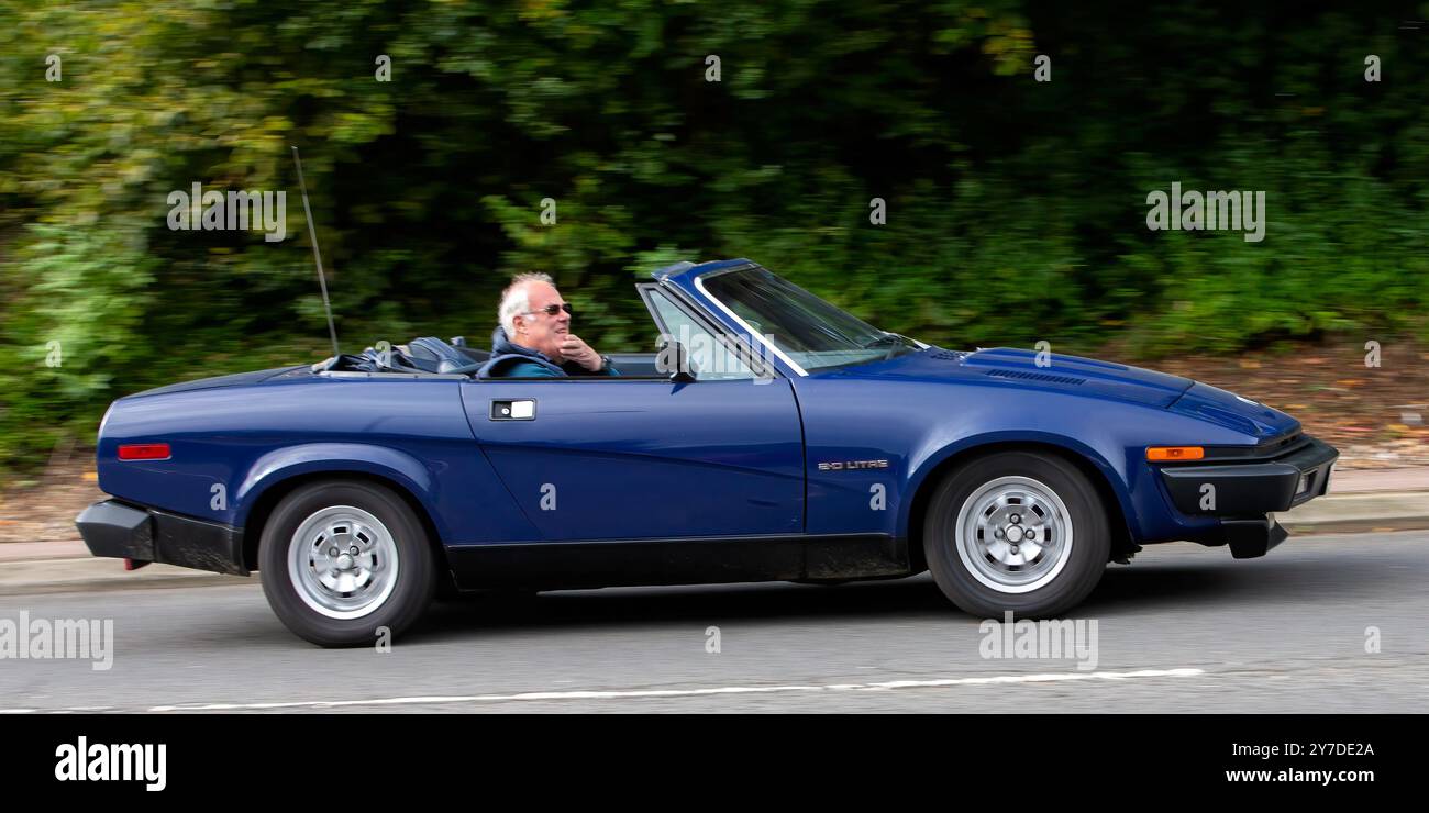 Milton Keynes,UK - Sept 29th 2024: 1981 blue Triumph TR7 convertible ...
