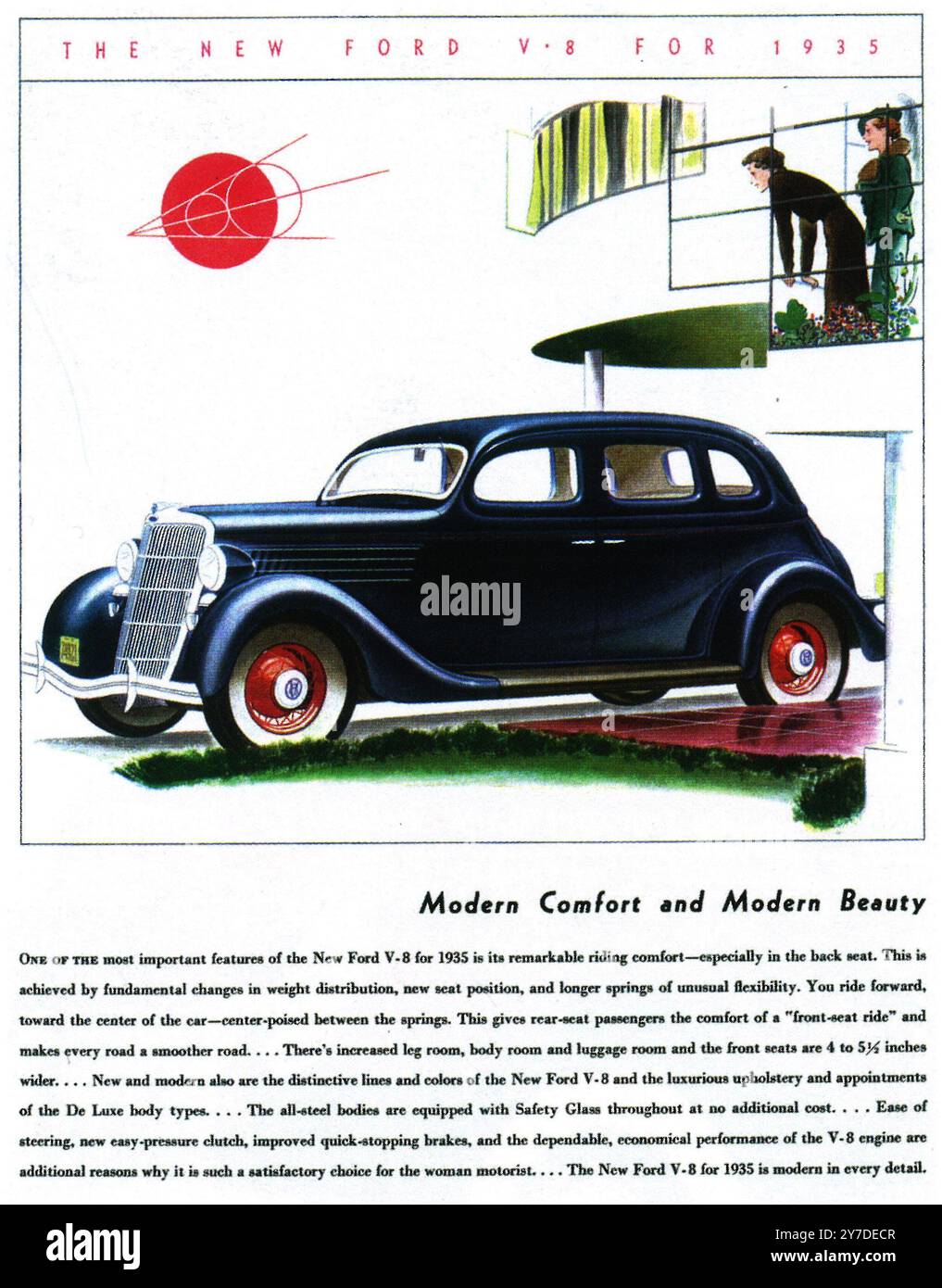 1934 Ford V-8 Ad Stock Photo - Alamy
