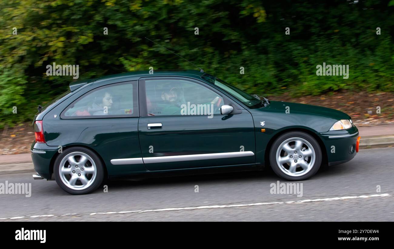 Milton Keynes,UK - Sept 29th 2024: 1999 green Rover 200 brm car driving ...