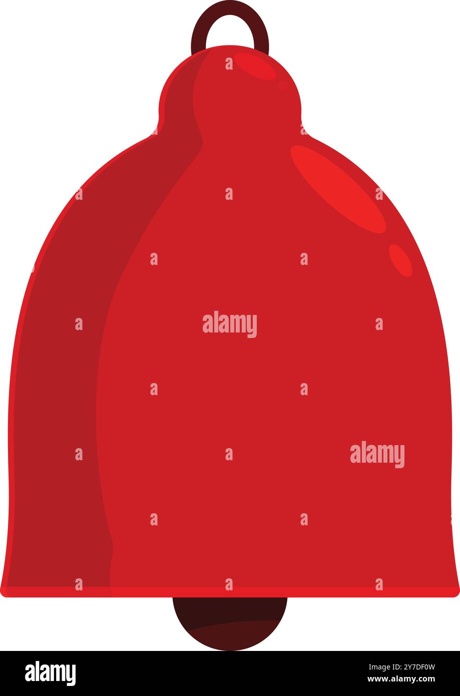 Cartoon red bell ringing out loud, announcing an important event Stock ...