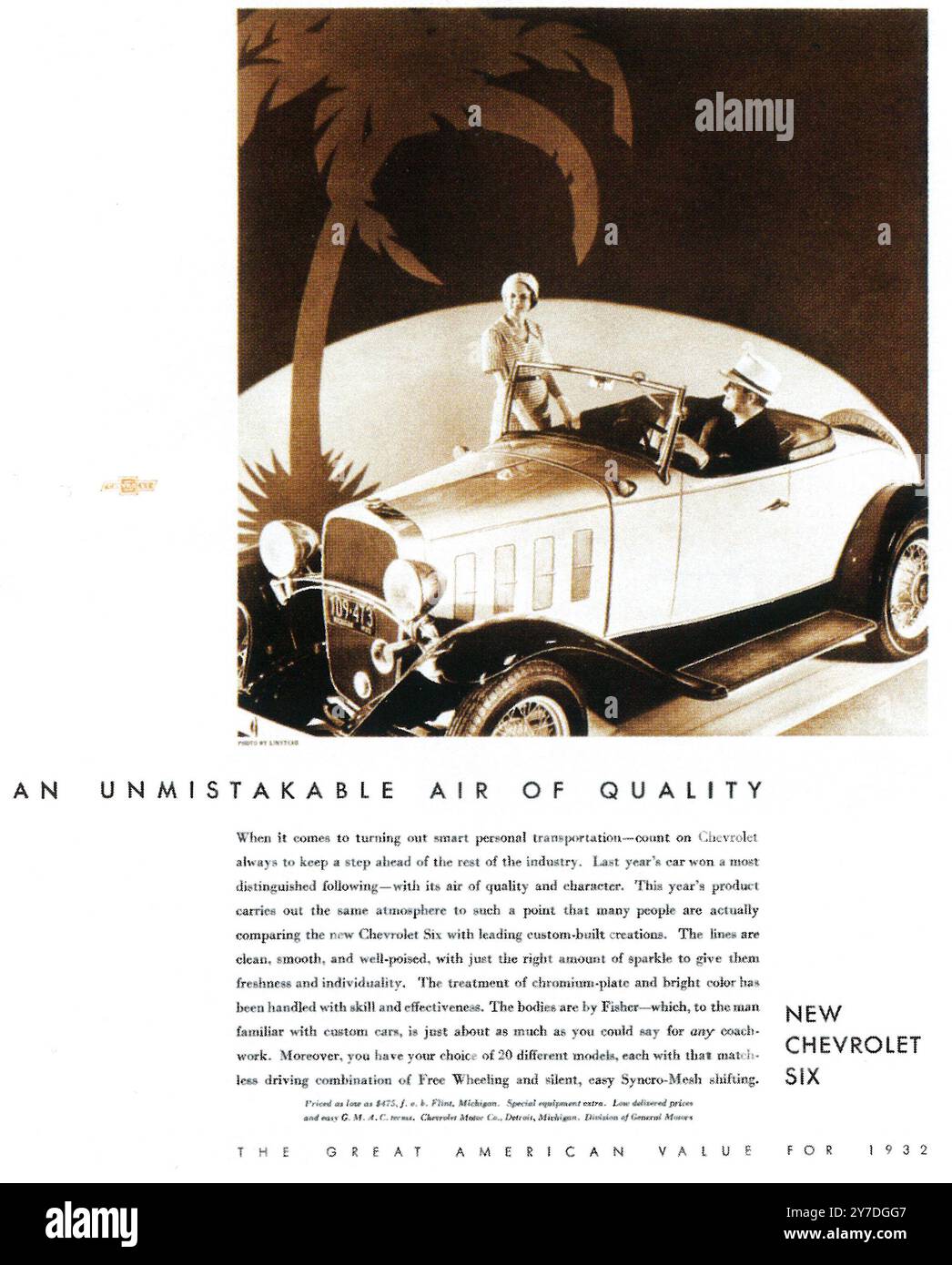1932 Chevrolet Six ad Stock Photo - Alamy