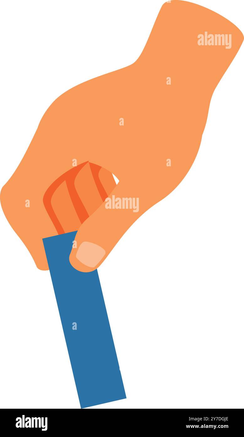 Hand holding voting bulletin about to vote concept Stock Vector Image ...