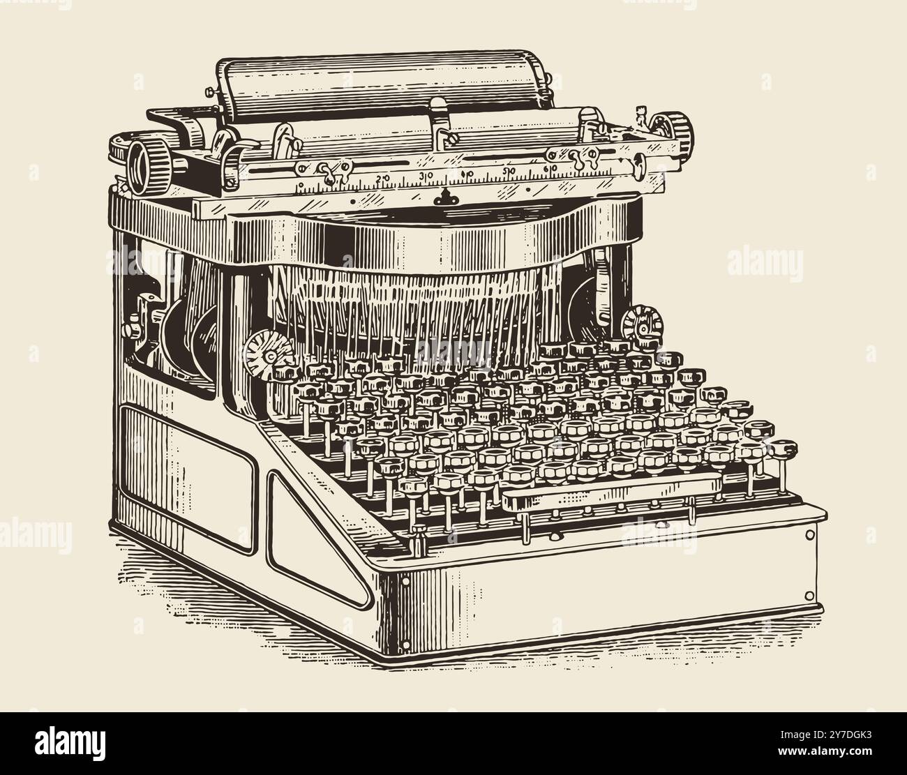 Antique typewriter from late 19th century Stock Vector Image & Art - Alamy
