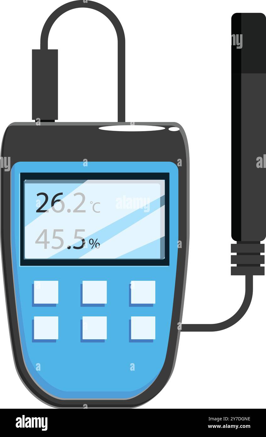 Electronic device for measuring temperature and humidity level with a ...