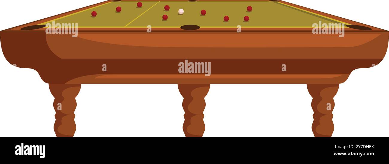 Classic russian billiard table with balls standing on green cloth Stock ...