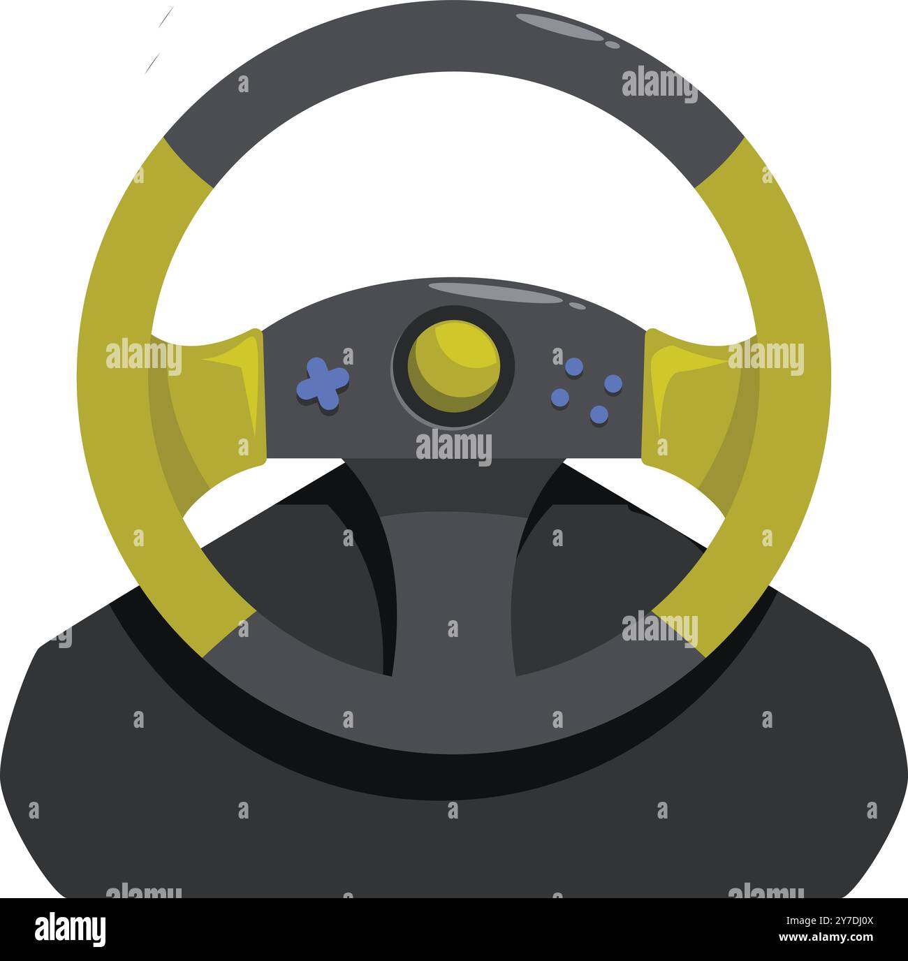 Gaming steering wheel with buttons for playing car racing video games ...