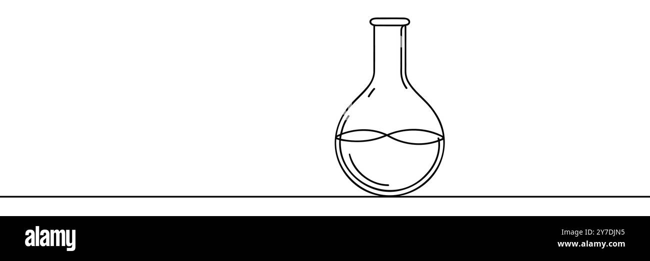 Continuous one line drawing of Laboratory flask Stock Vector Image ...
