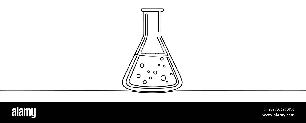 Continuous one line drawing of Laboratory flask Stock Vector Image ...
