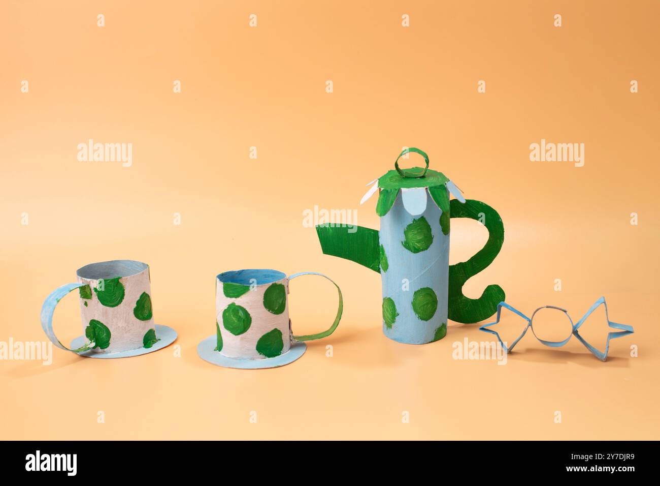 activity for children, coloring craft for kids, a couple of cups and a ...