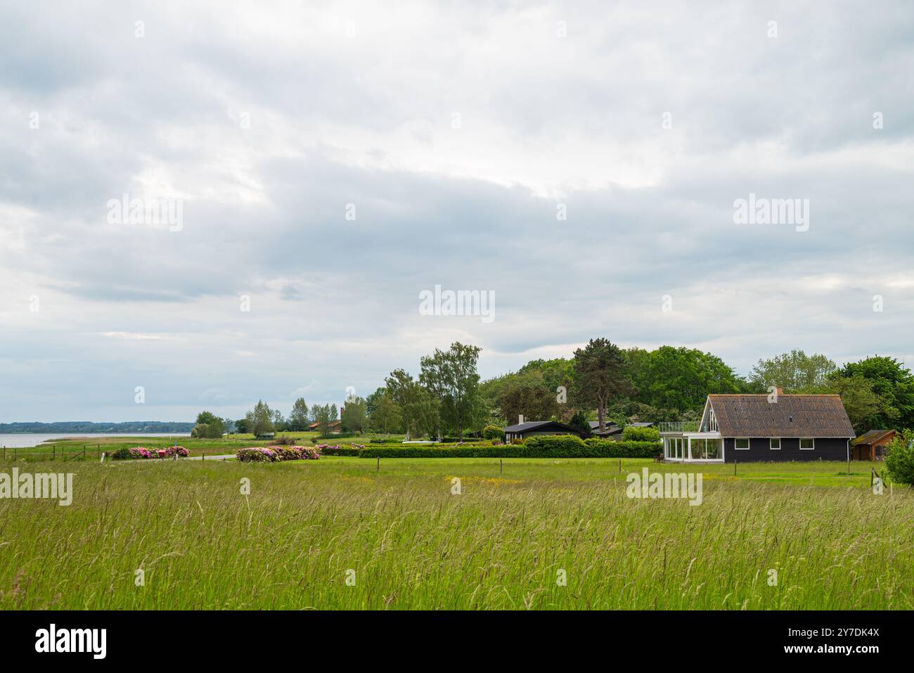 beautiful summer landscape of Jungshoved in Denmark Stock Photo - Alamy