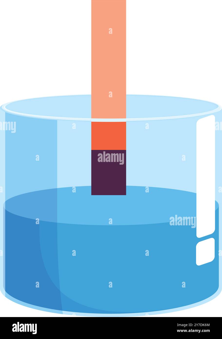 Litmus paper is changing color while measuring the ph of blue liquid in ...