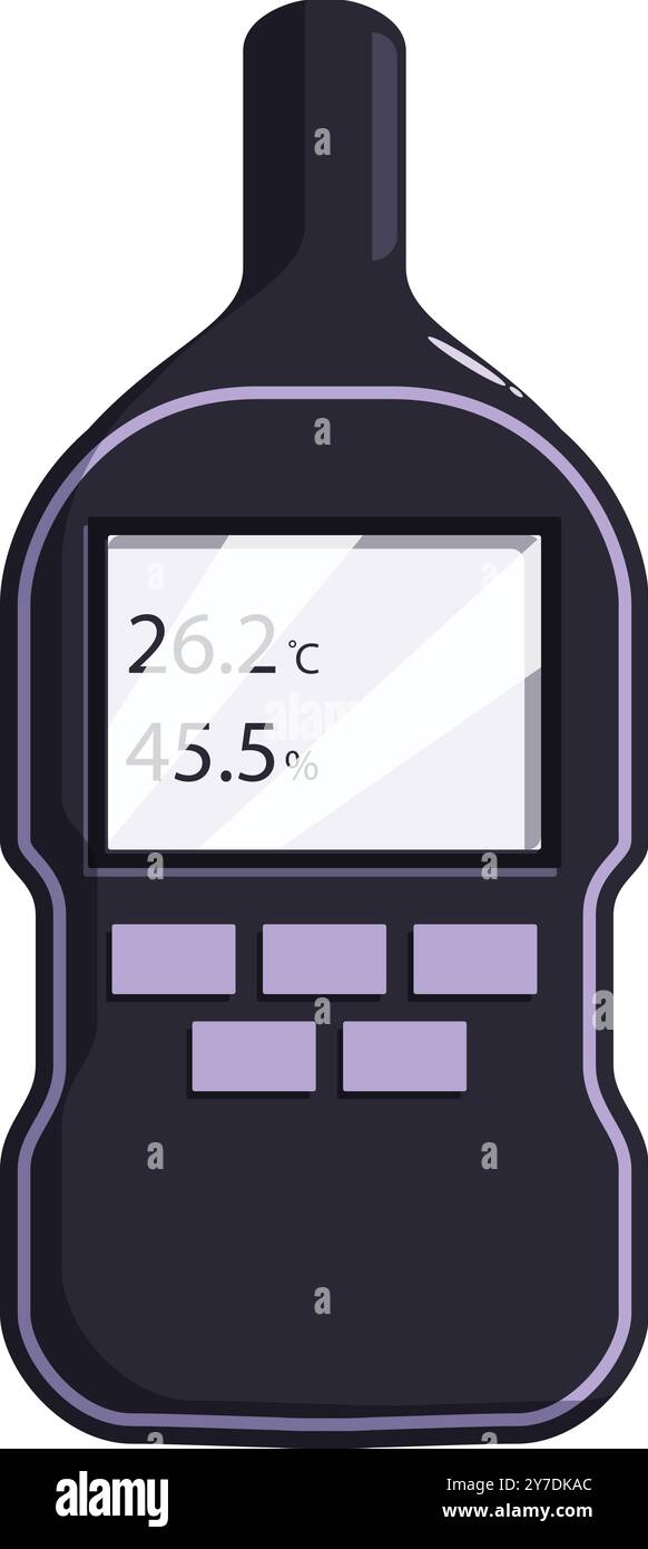 Digital thermohygrometer measuring temperature and humidity level Stock ...
