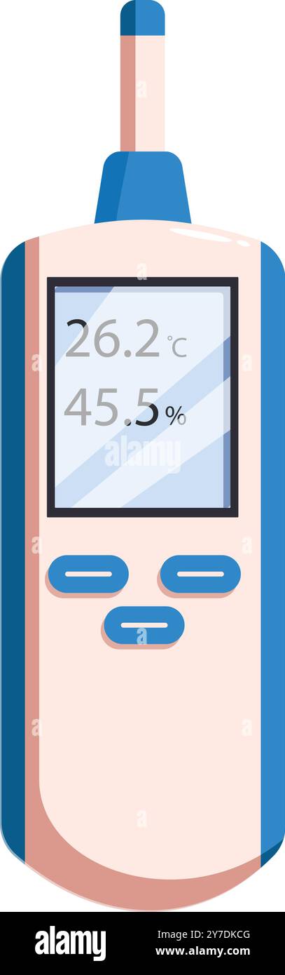 Digital thermo hygrometer measuring temperature and relative humidity ...