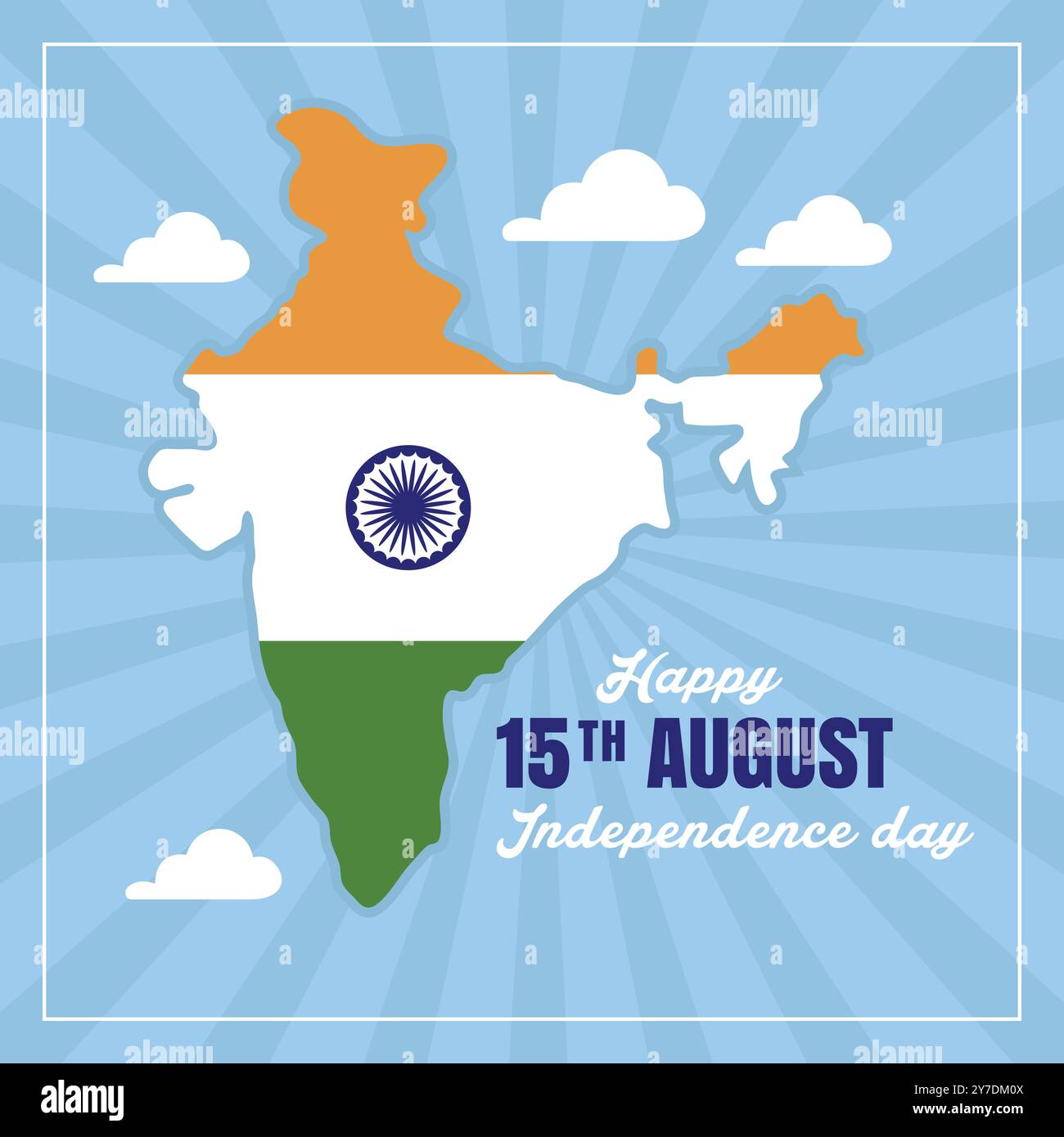 Happy independence day India social media post and india map template ...