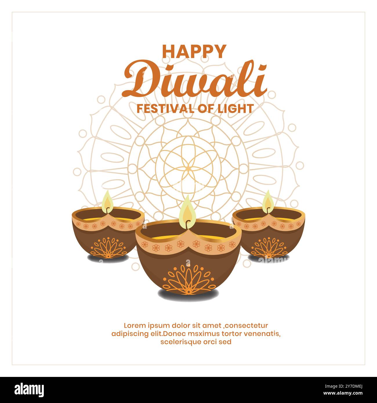 Traditional diwali festival social media post.Vector illustration Stock ...