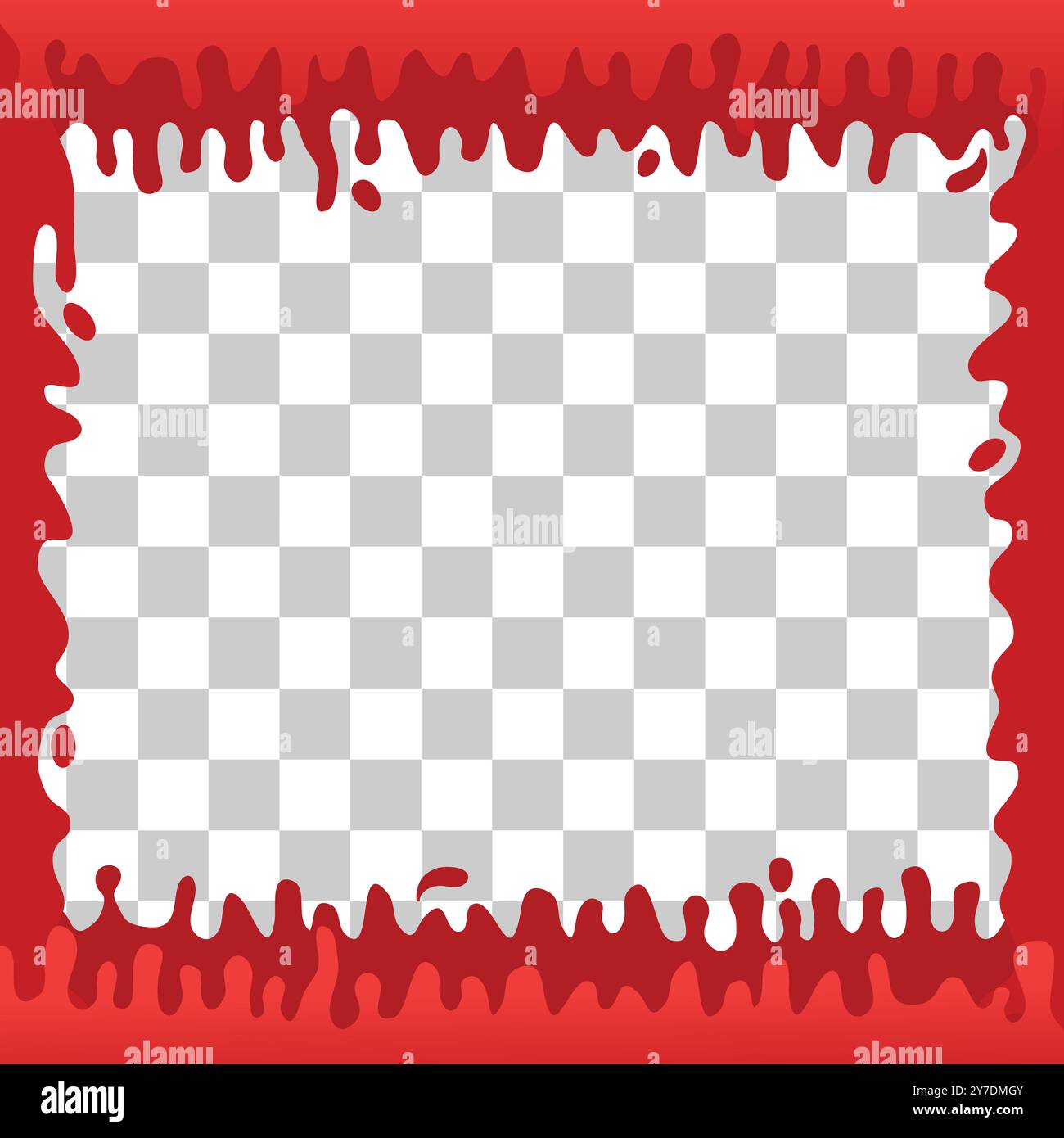 Halloween frame with red blood dripping background. Vector illustration ...