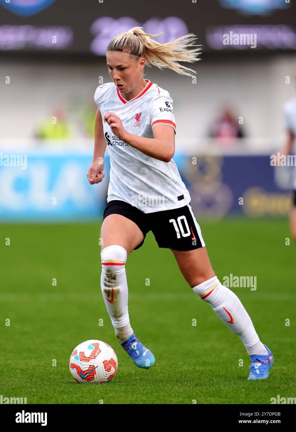Liverpool's Sophie Roman Haug during the Barclays Women's Super League ...