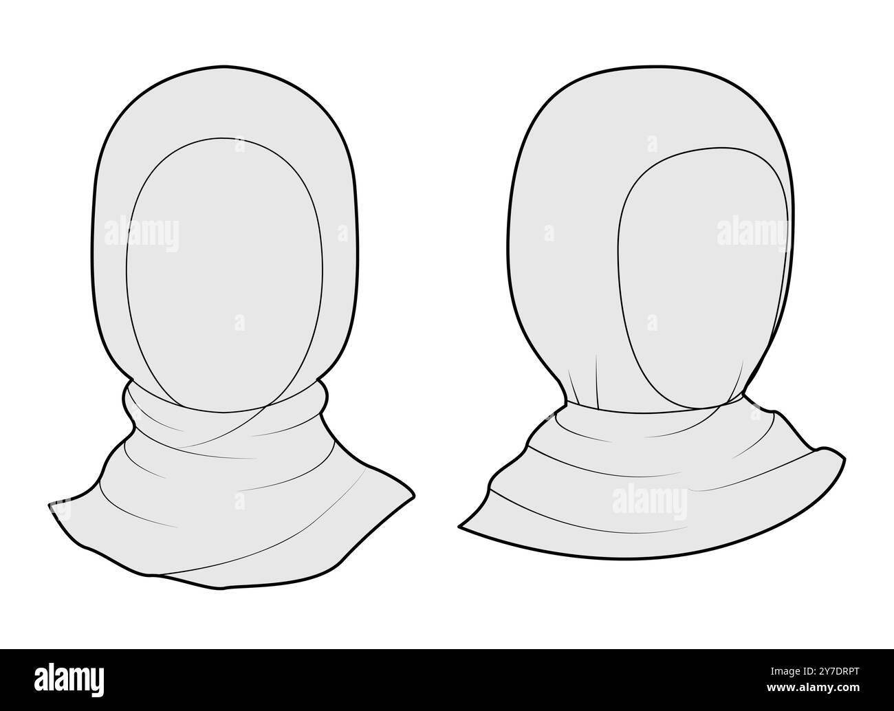 Set of Hijab Hat Scarf. Muslim Head Fashion accessory cap clothing ...