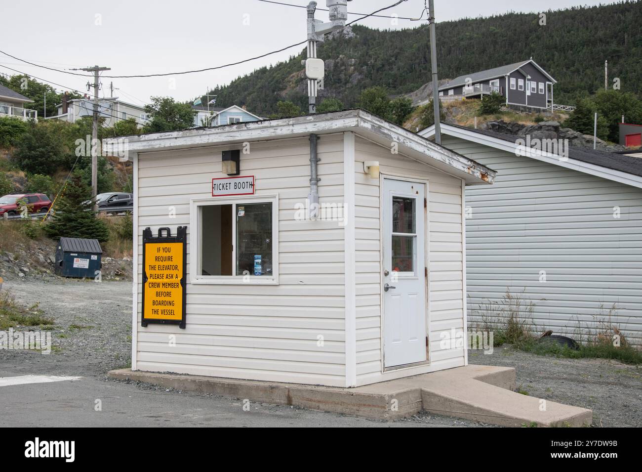 Ticket booth at the ferry terminal in Portugal Cove St. Philip's ...