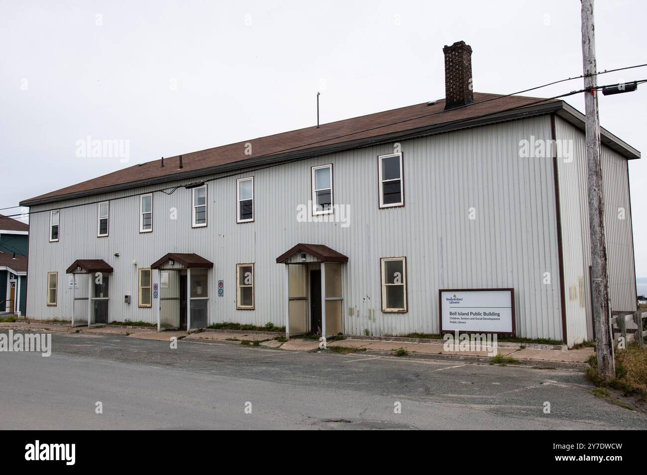 Public building on Bennett Street in Wabana on Bell Island ...