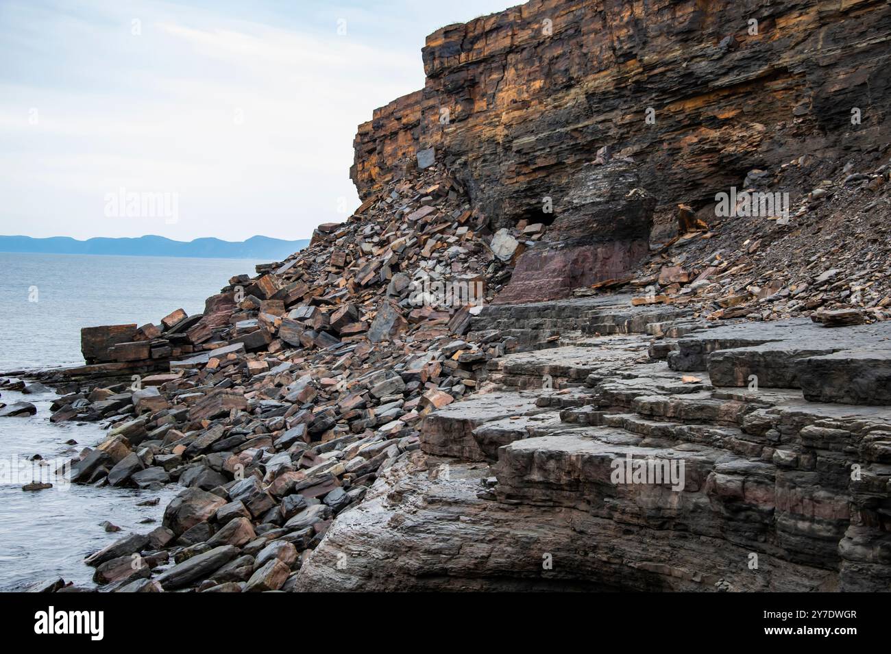 Erosion at Grebe’s Nest in Wabana, Bell Island, Newfoundland & Labrador ...