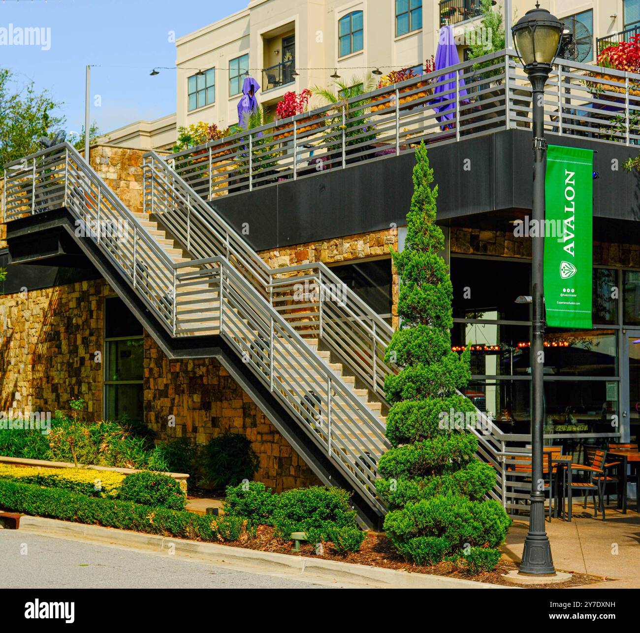 Stairs at Avalon Mixed Use Development in Alpharetta Georgia Stock Photo - Alamy