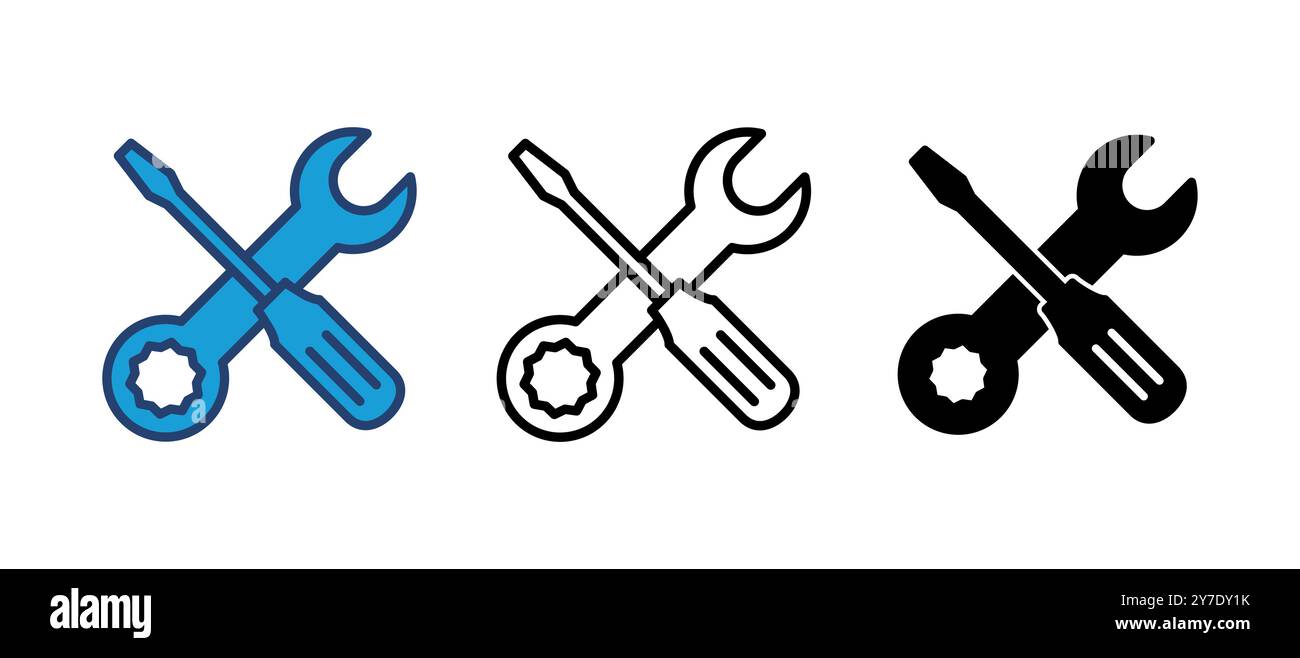 Repair tools icon vector. tool icon vector. setting icon vector. Wrench ...