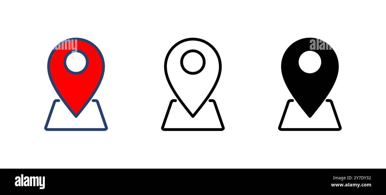 Pin icon vector. Location icon vector. destination icon. map pin Stock ...