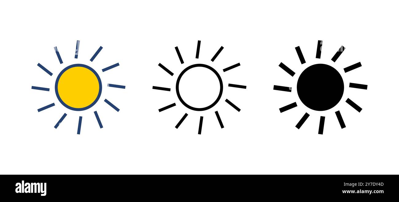 Brightness button sun light hi-res stock photography and images - Alamy