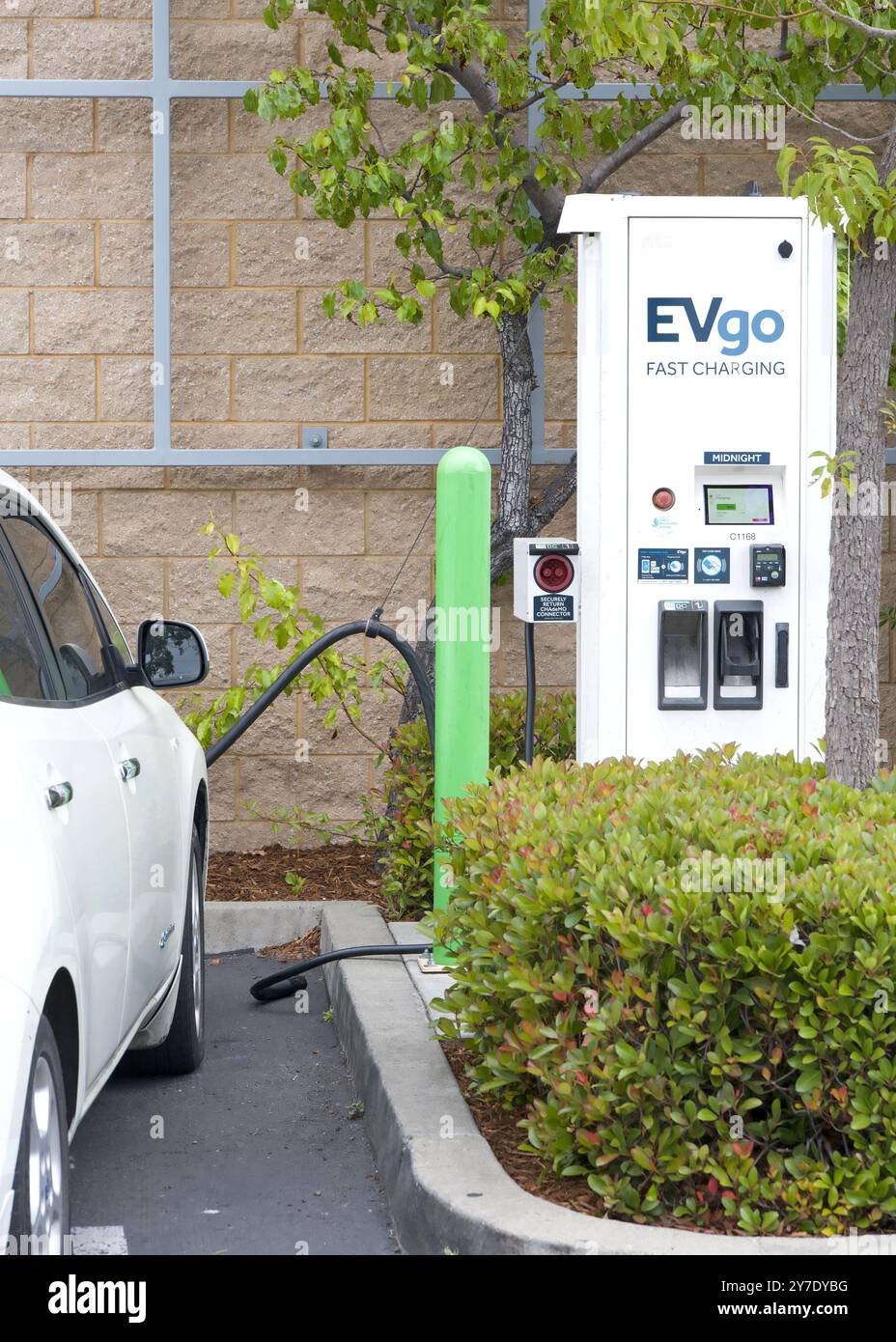 Alameda, CA - May 25, 2024: Close up on EVgo Supercharging station ...