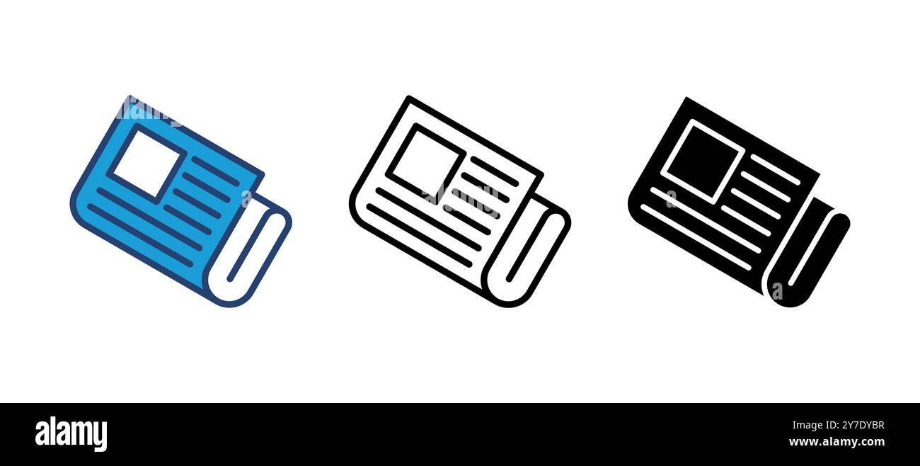 Newspaper icon vector. news paper vector sign Stock Vector Image & Art ...