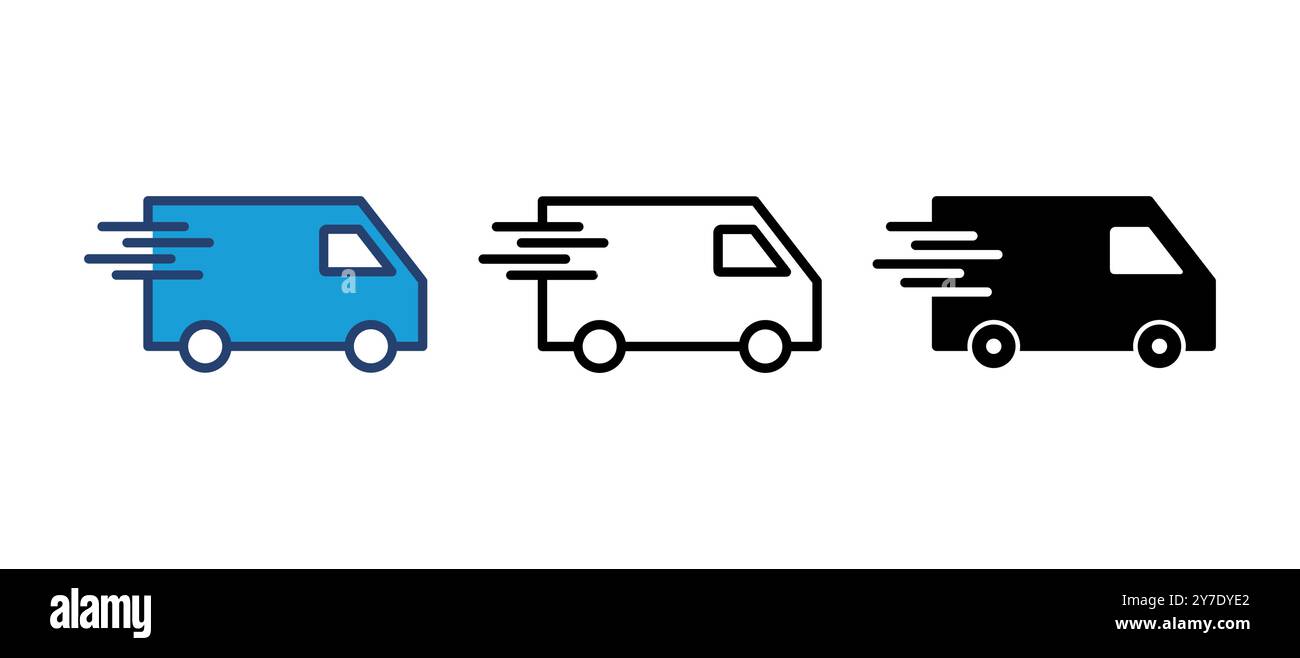Fast shipping delivery truck icon vector. Delivery truck icon. fast ...