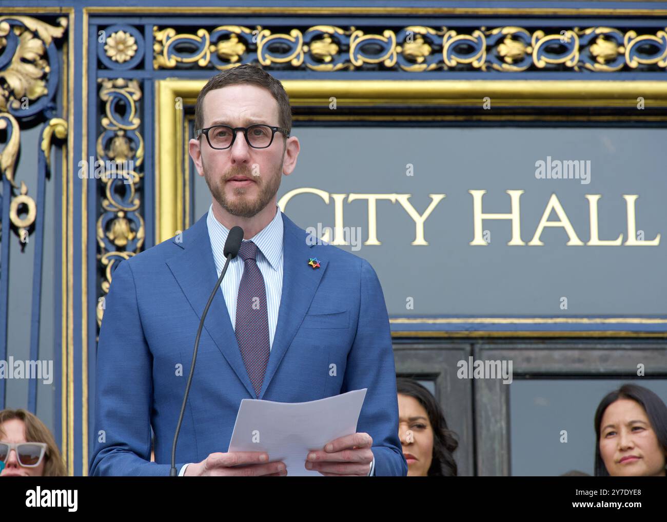 San Francisco, CA - June 3, 2024: Senator Scott Wiener speaking at a ...