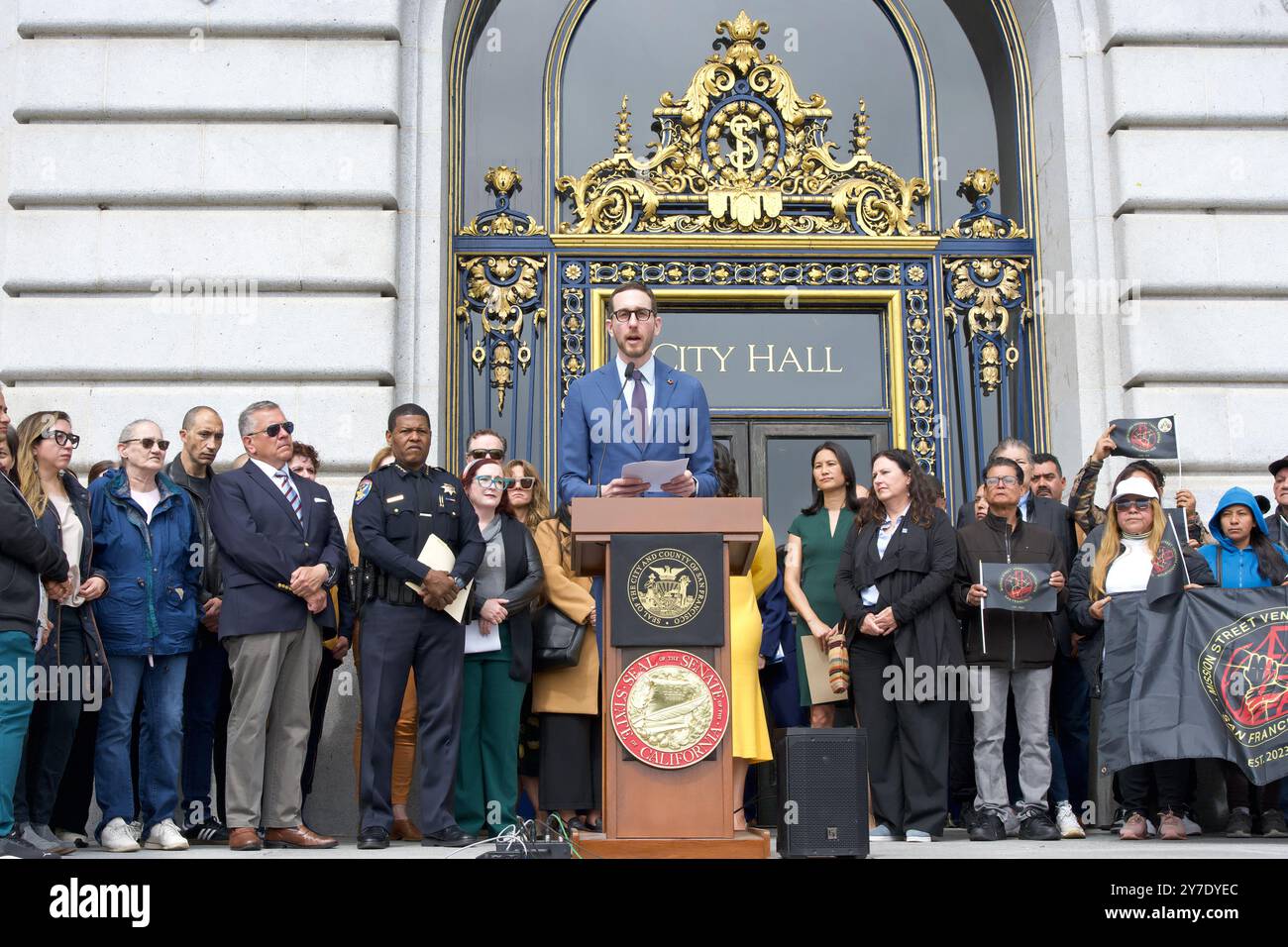 San Francisco, CA - June 3, 2024: Senator Scott Wiener speaking at a ...