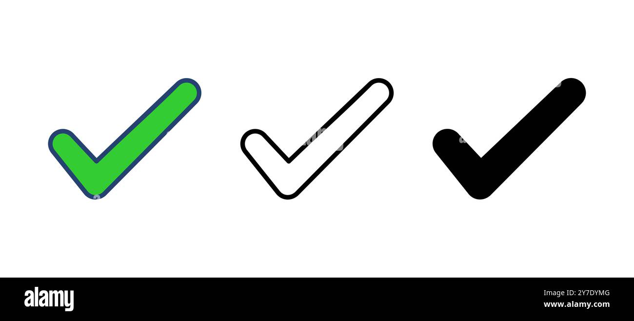 Check mark icon vector. Check mark icon. Tick mark symbol vector Stock Vector Image & Art - Alamy