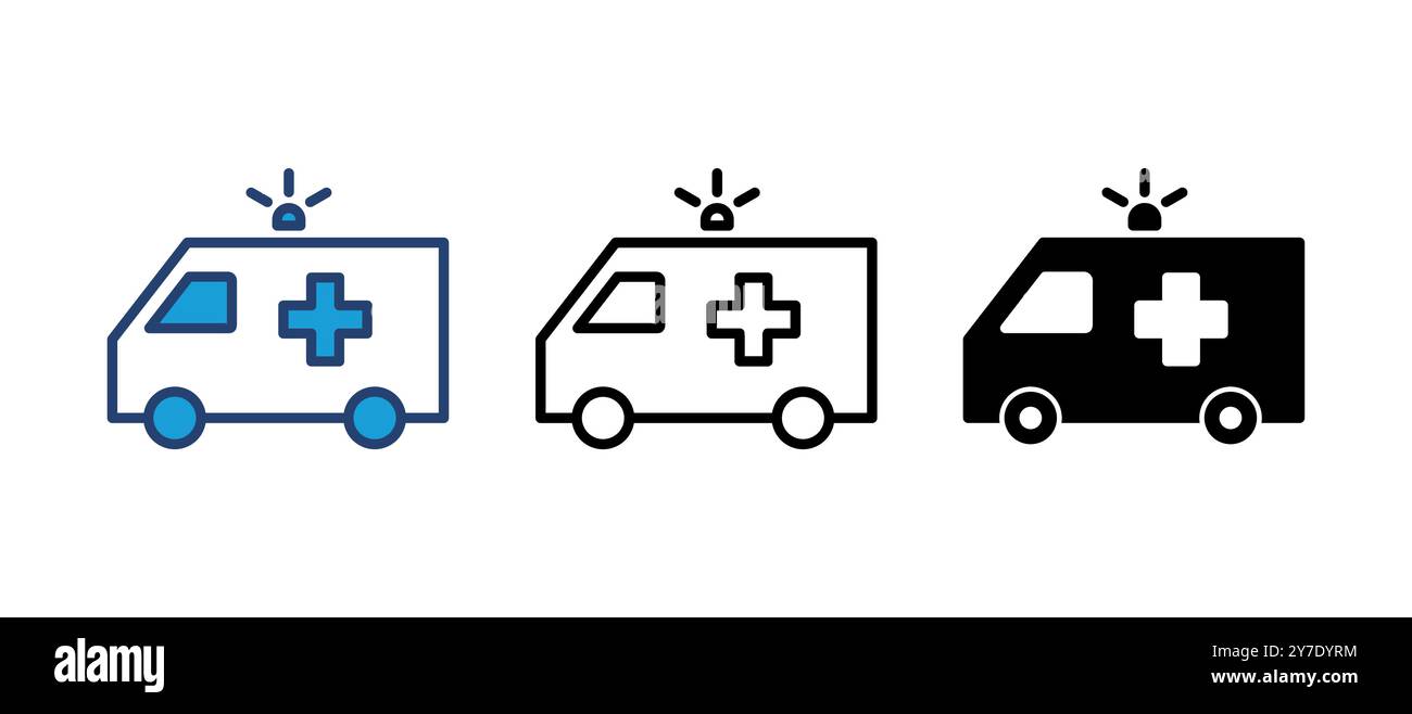 Ambulance icon vector. ambulance truck icon vector. ambulance car Stock ...