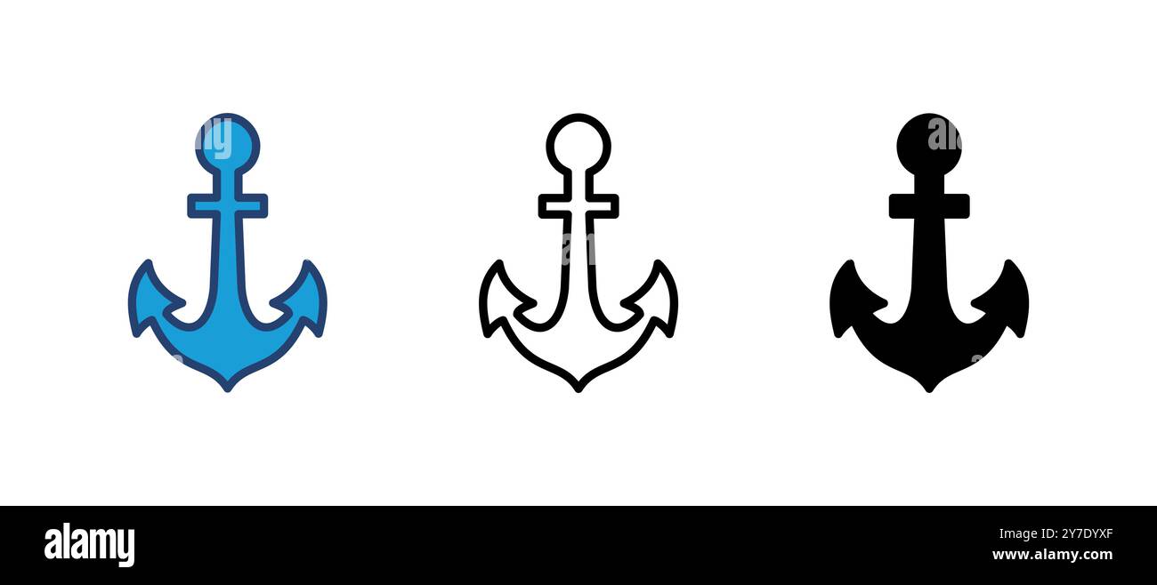 Anchor icon vector. Anchor symbol logo. Anchor marine icon Stock Vector ...