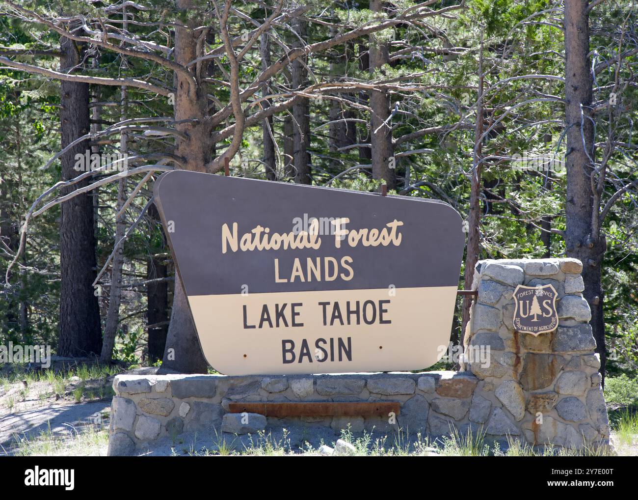 South Lake Tahoe, CA - June 16, 2024: National Forest Lands Lake Tahoe ...