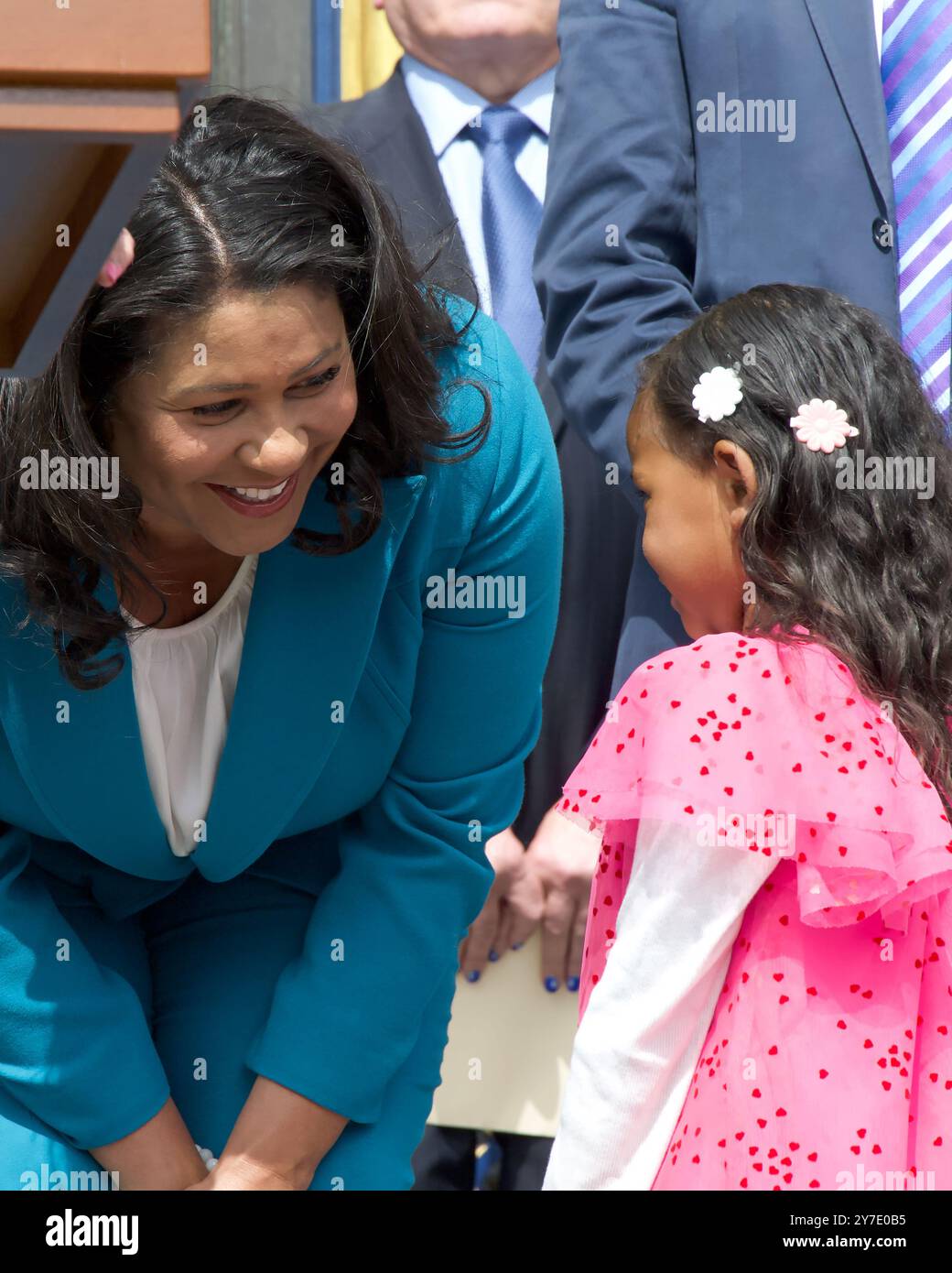 San Francisco, CA - June 26, 2024: Mayor London Breed speaking with a ...