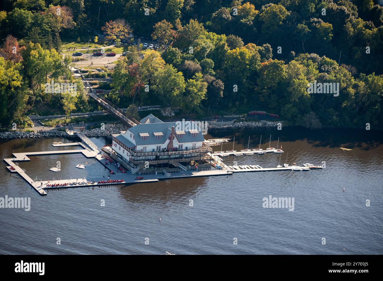 Aerial view of the NCC River House, Ottawa, Ontario, Canada Stock Photo ...