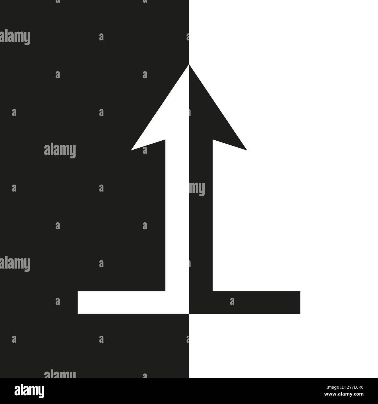 Upward arrow icon. Upload symbol vector. Simple direction graphic. Black arrow shape Stock ...