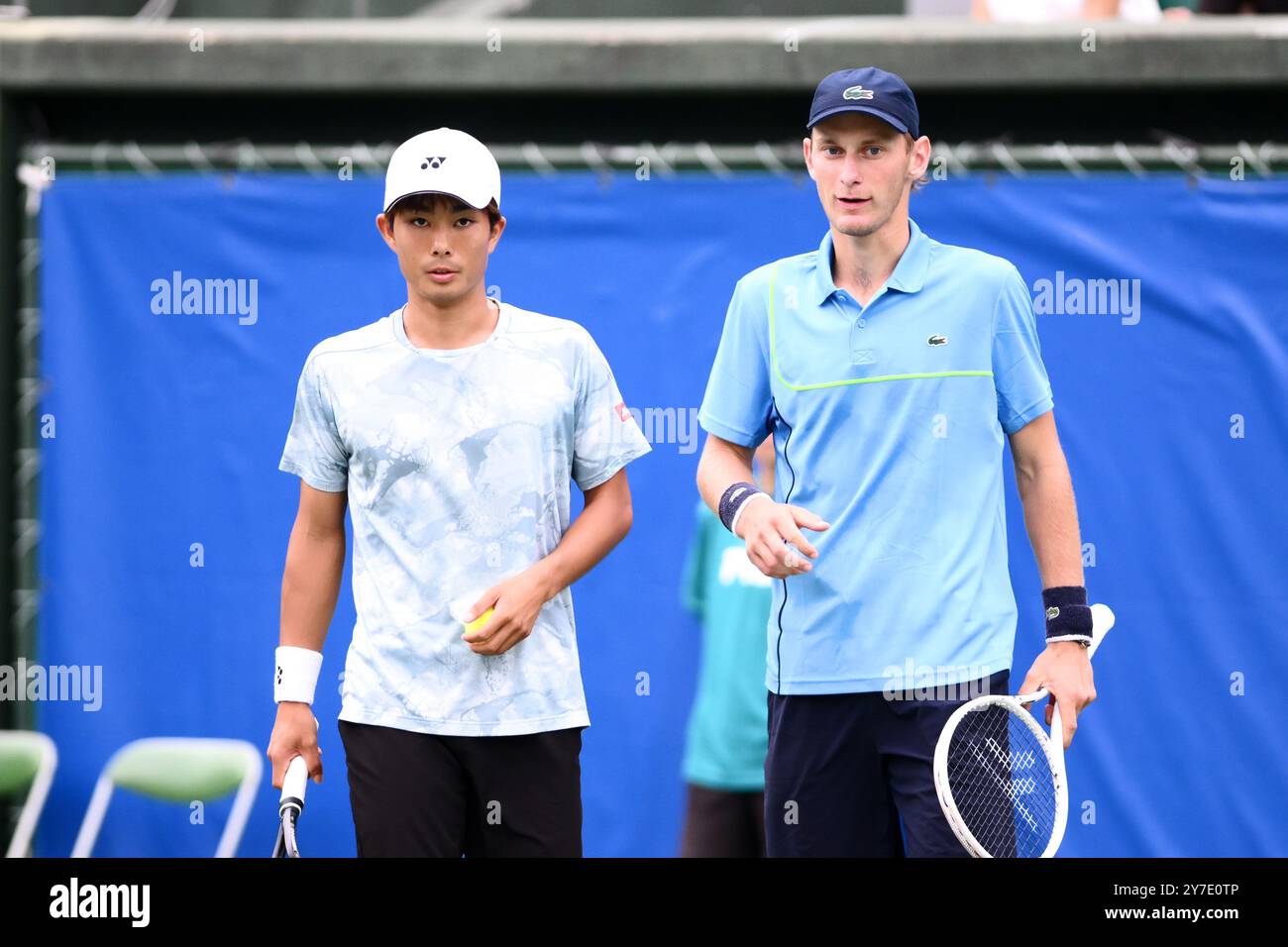 Osaka, Japan. 28th Sep, 2024. (L-R) Naoya Honda (JPN), Timofei ...