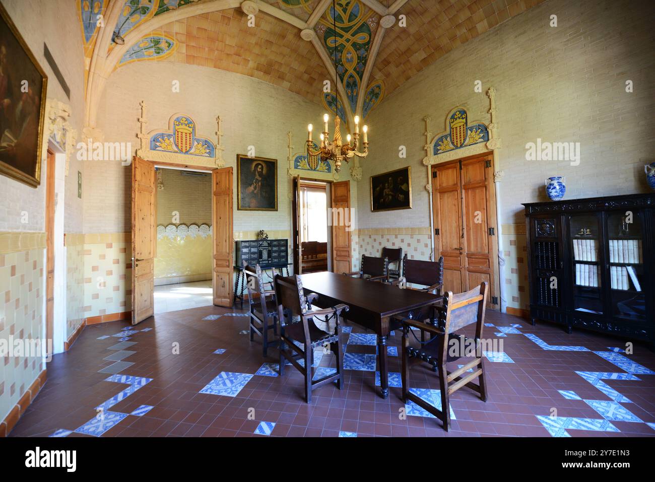 The beautiful interior of the Administration building at the Sant Pau ...