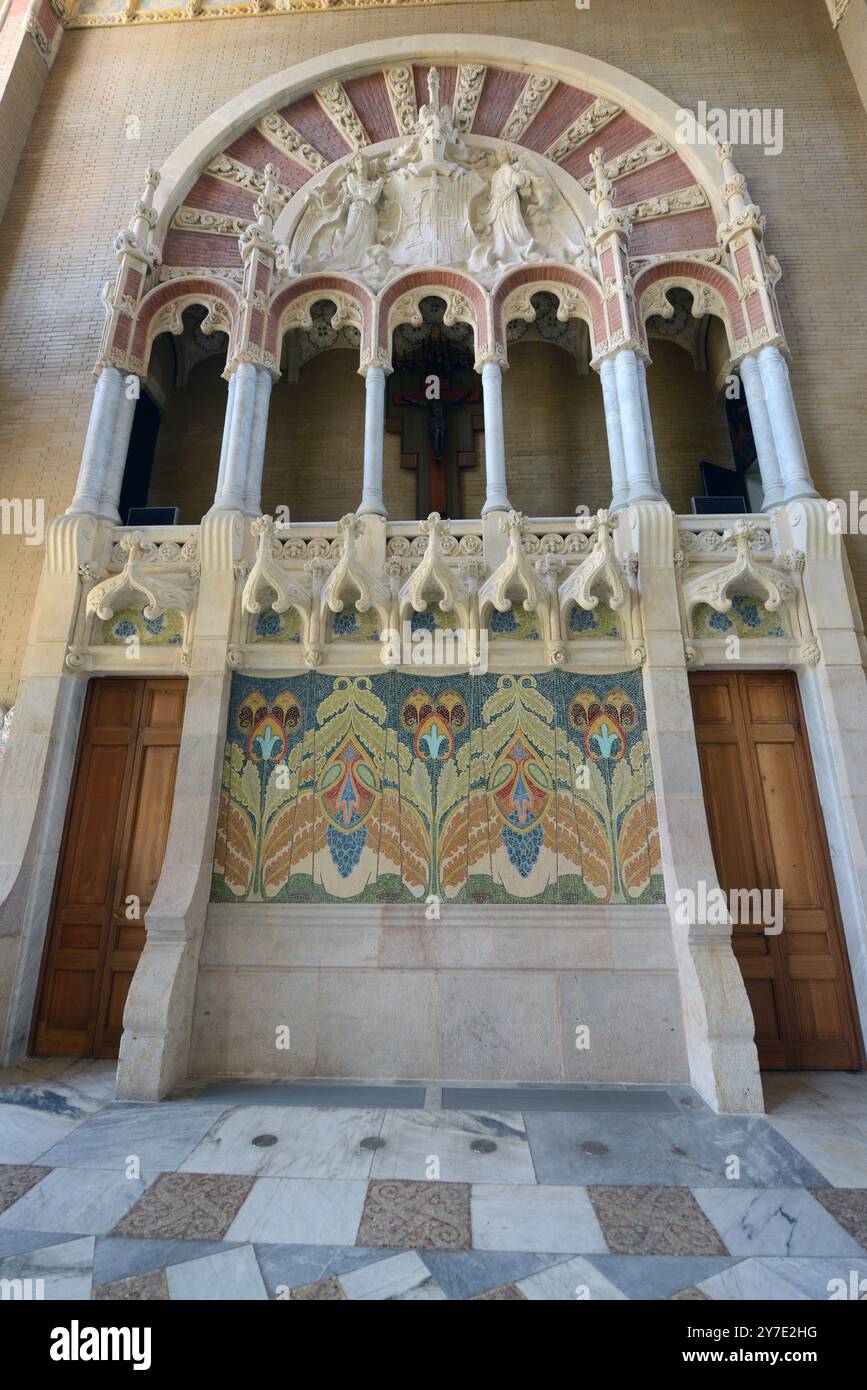 The beautiful interior of the Administration building at the Sant Pau ...