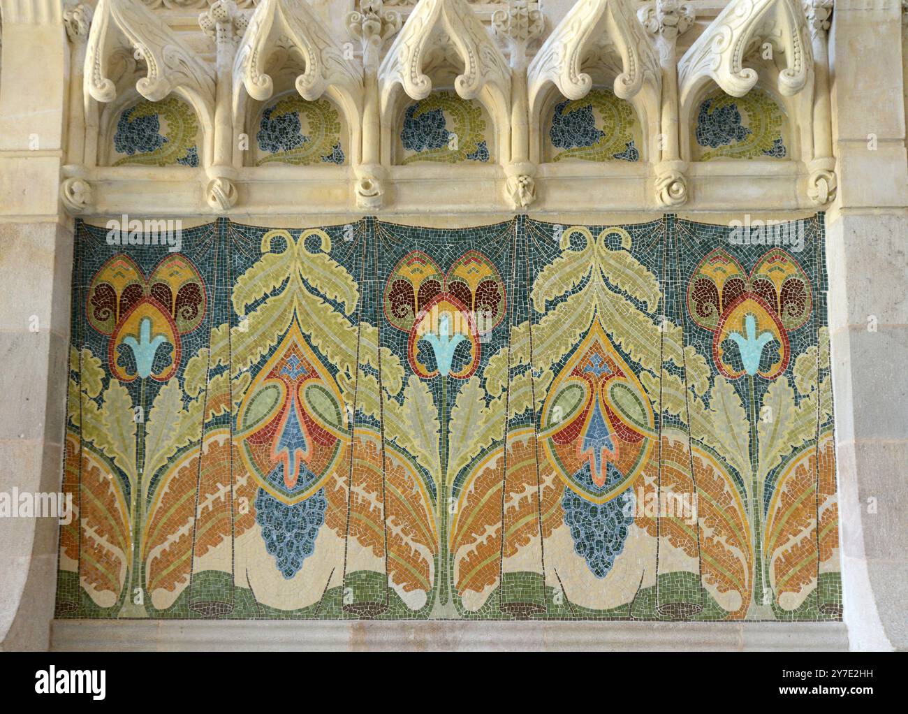 The beautiful interior of the Administration building at the Sant Pau ...