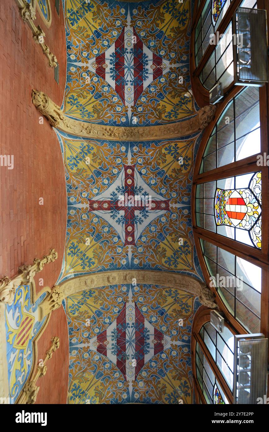 A beautiful decorated corridor in the upper floor of the Administration ...