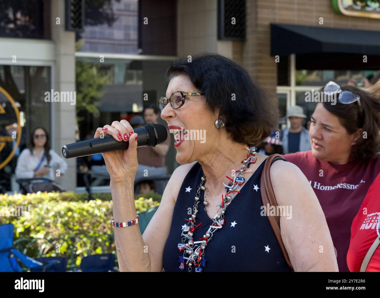 Alameda, CA - July 4, 2024: Mayor Marilyn Ezzy Ashcraft speaking at the ...