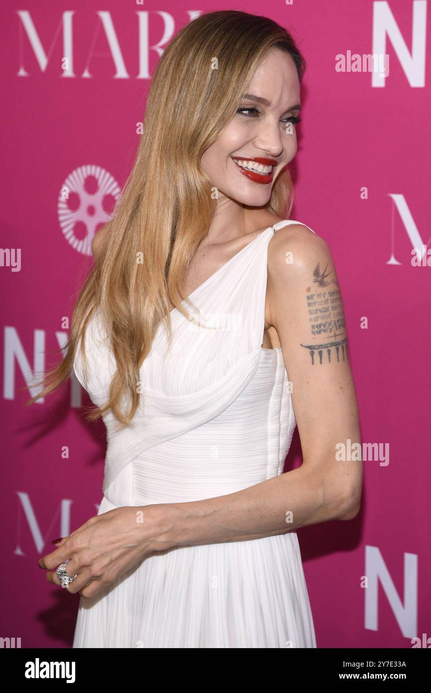 New York, USA. 29th Sep, 2024. Angelina Jolie attends the 'Maria ...