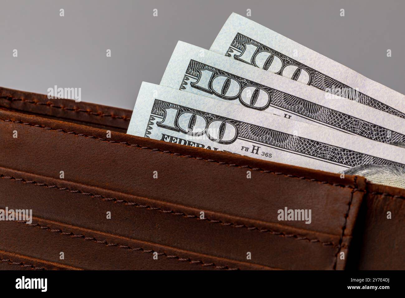 Cash money in wallet. Inflation, income, and consumer spending concept ...