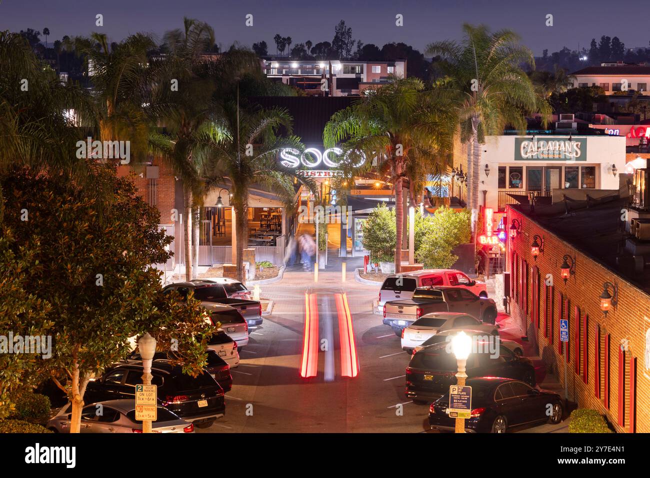 Fullerton, California, USA - September 28, 2024: Twilight descends on ...